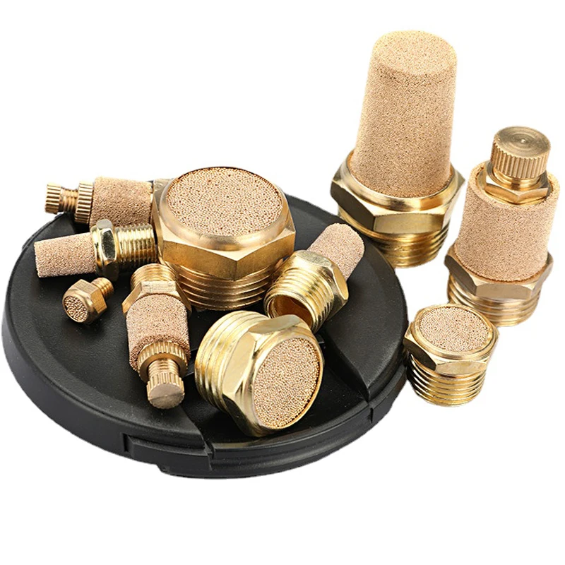 Pneumatic Exhaust Muffler Silencer 1/8 1/4 3/8 1/2 BSP Male Thread For ...