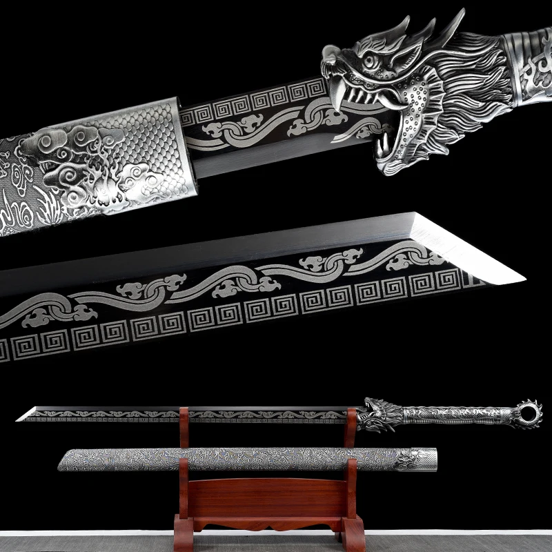 Espada-de-drag-n-de-batalla-china-de-fantas-a-T10-hoja-de-acero-Real ...