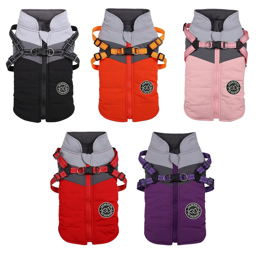 Pet Harness Vest Clothes Puppy Clothing Waterproof Winter Warm Dog ...