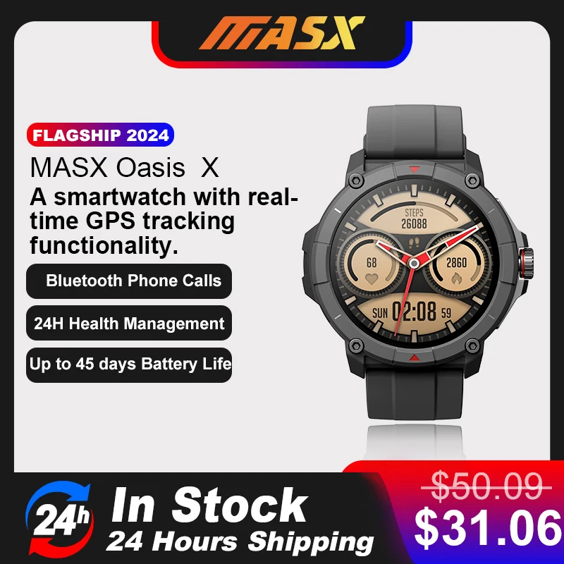 MASX Oasis X Premium GPS Smart Watch for 35.64 USD without coupon (Best ...