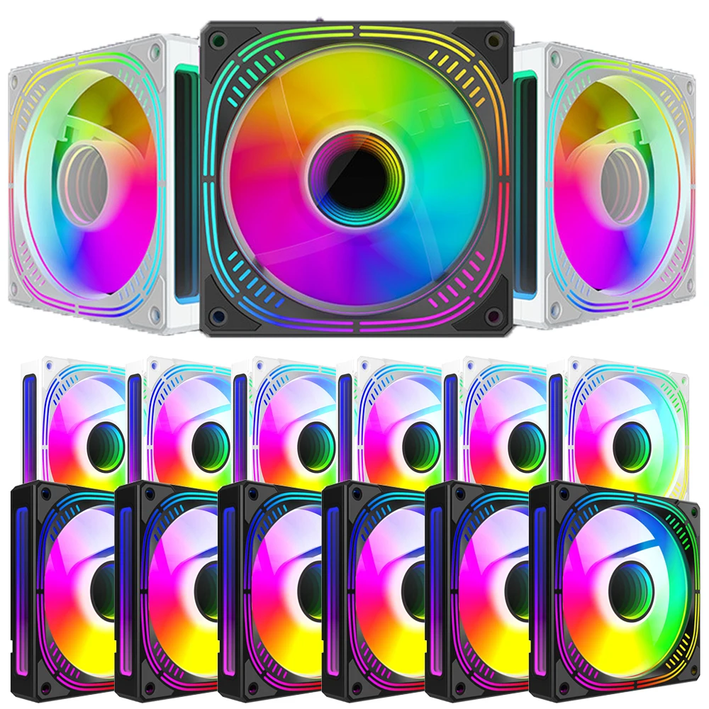6-1PCS-120mm-Cooling-Fan-5V-3Pin-ARGB-Sync-4Pin-Pwm-Mute-RGB-Fans-12CM ...