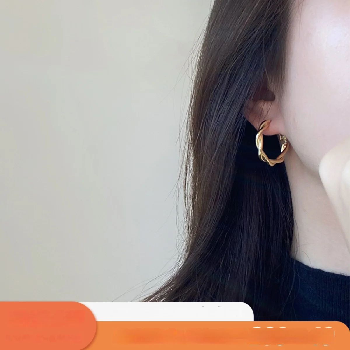 Sevenlcy-All-Match-Ear-Button-Earrings-Fashionable-Golden-Twist-Ear ...