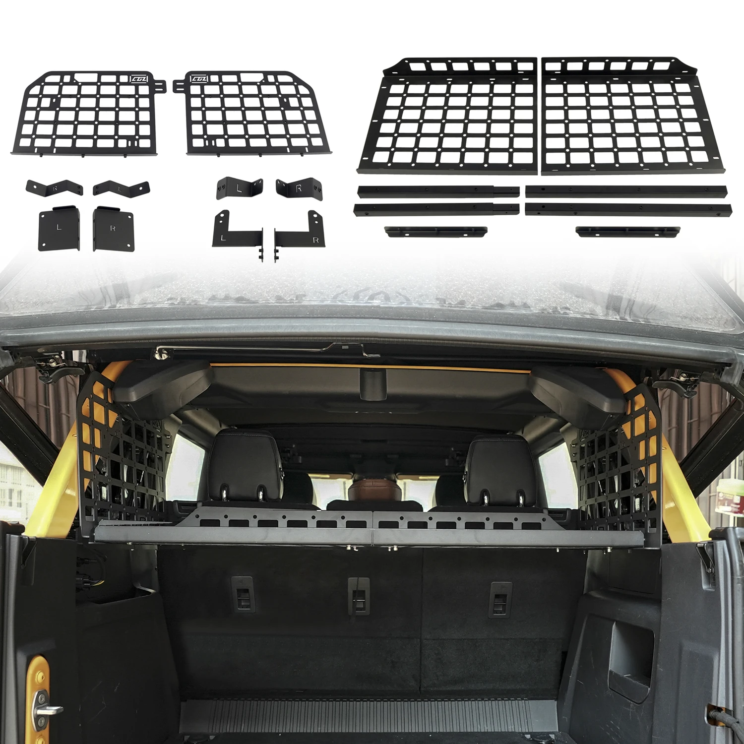 for Ford Bronco 4 door 2021 2022 Molle Panels Rear Trunk Shelf Modular ...