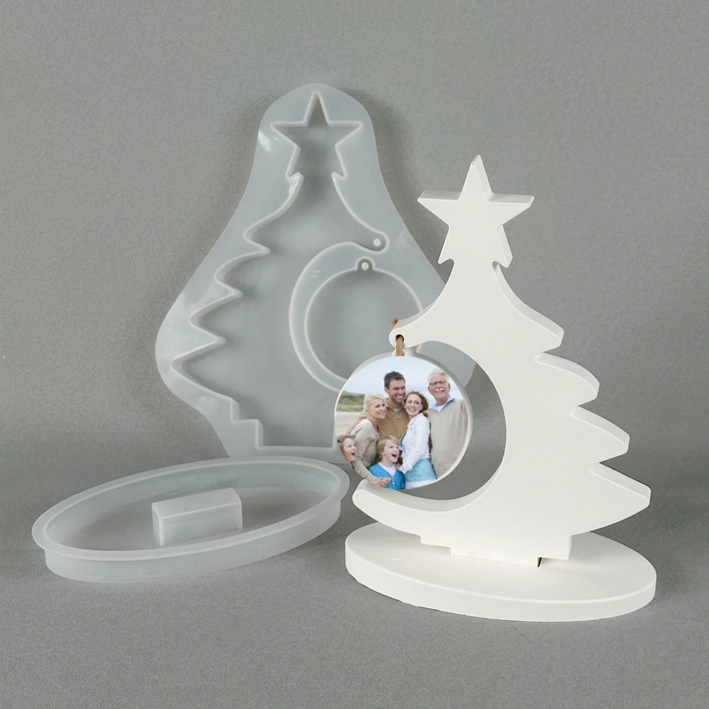Christmas Ornament Silicone Mold DIY Handmade Christmas Tree Photo ...