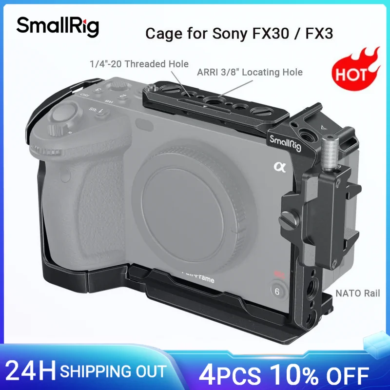 SmallRig-Cage-for-Sony-FX30-FX3-Camera-Cage-Rig-Kit-With-Cable-Clamp ...