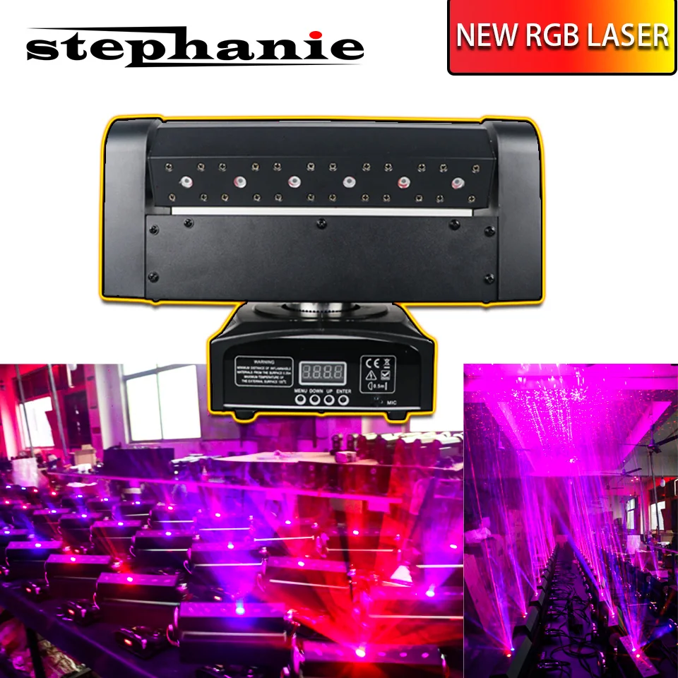 NEW 100W LED RGB Beam Laser Light Moving Head DMX512 Controlled Line ...