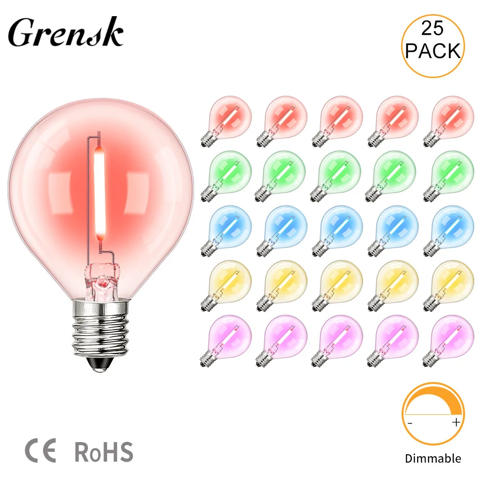G40-Colored-Led-String-Light-Replacement-Bulb-E12-Candelabra-Base-1W ...