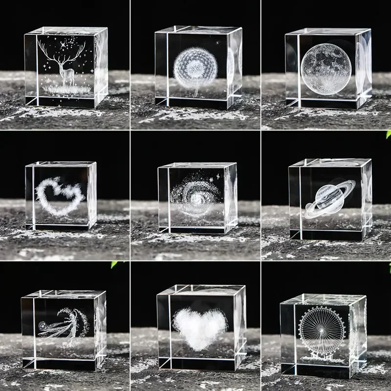 2-4-Inch-Crystal-Cube-3d-Laser-Crystal-Paperweight-Moon-Solar-System ...