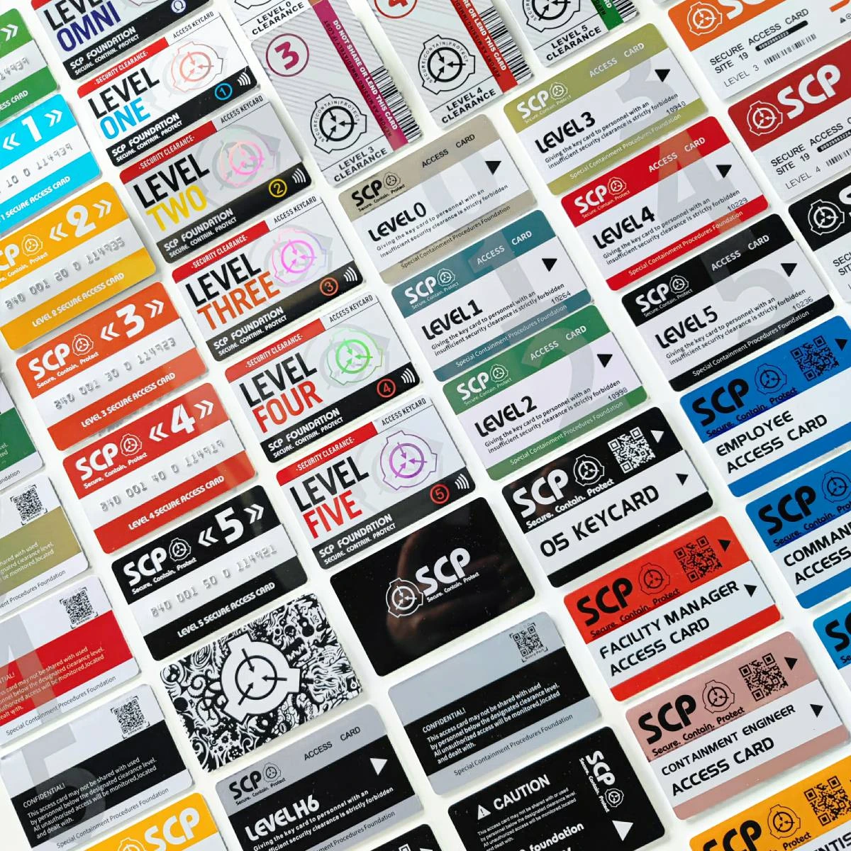 Scp Gurd,scp Secret Foundation Cards,card Stickers Special Logo Cosplay ...