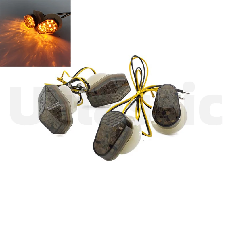 12V 2pcs Motorcycle LED Brake Lights Turn Signal Lamps Taillights ...