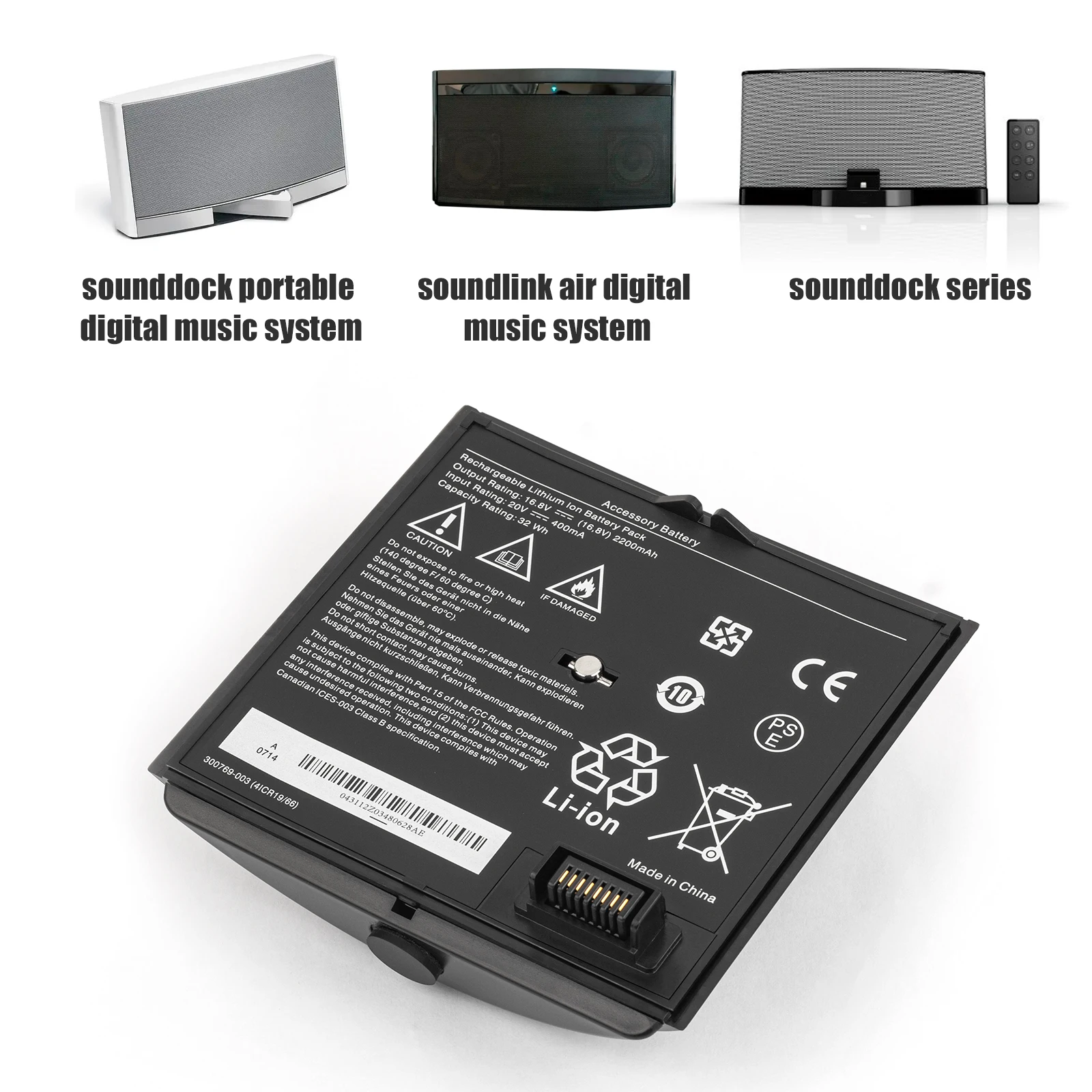 Bluetooth-speaker-battery-For-Bose-sounddock-portable-digital-music ...