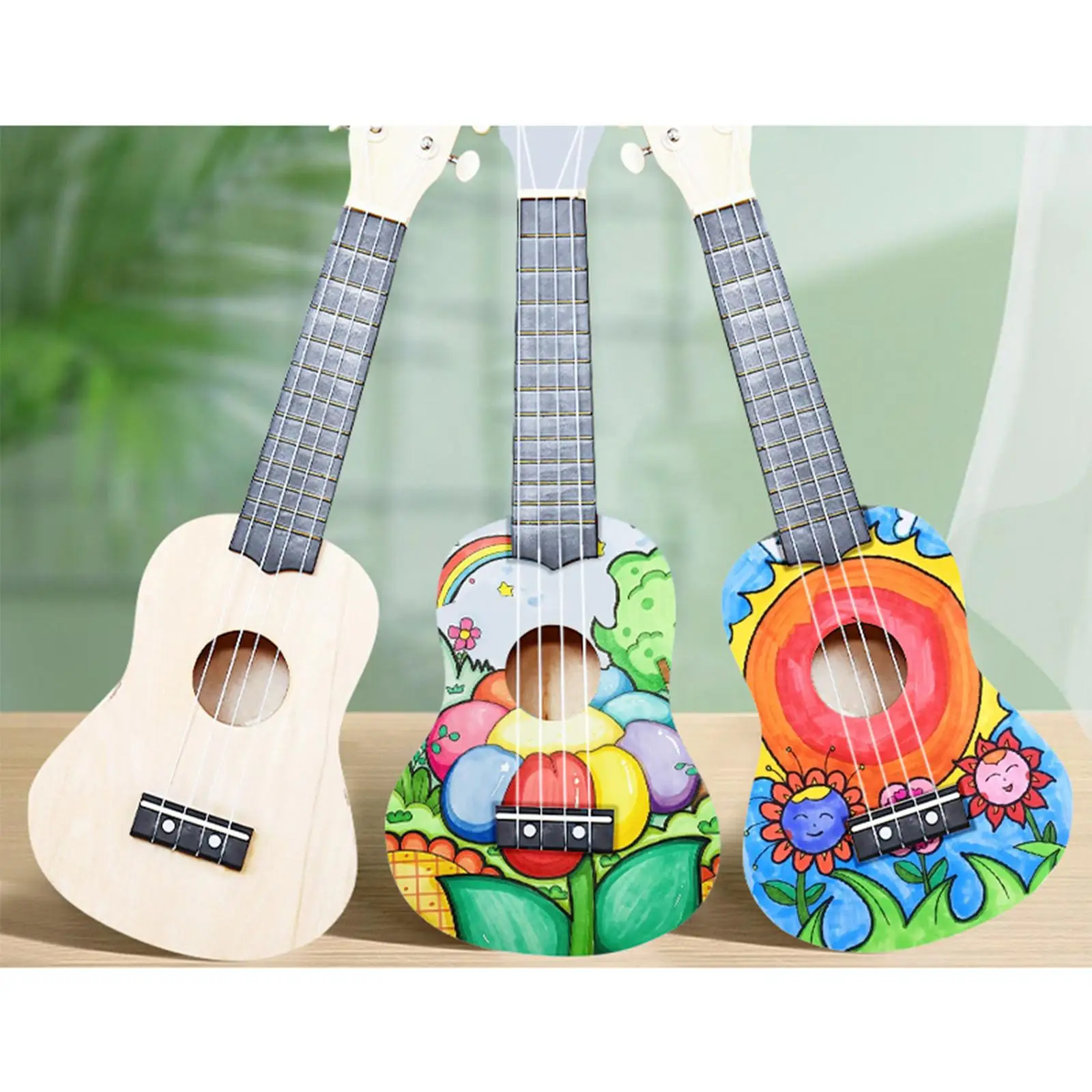 Ukulele-DIY-Kit-Handwork-Painting-Wooden-Assembly-Toys-Instrument-for ...