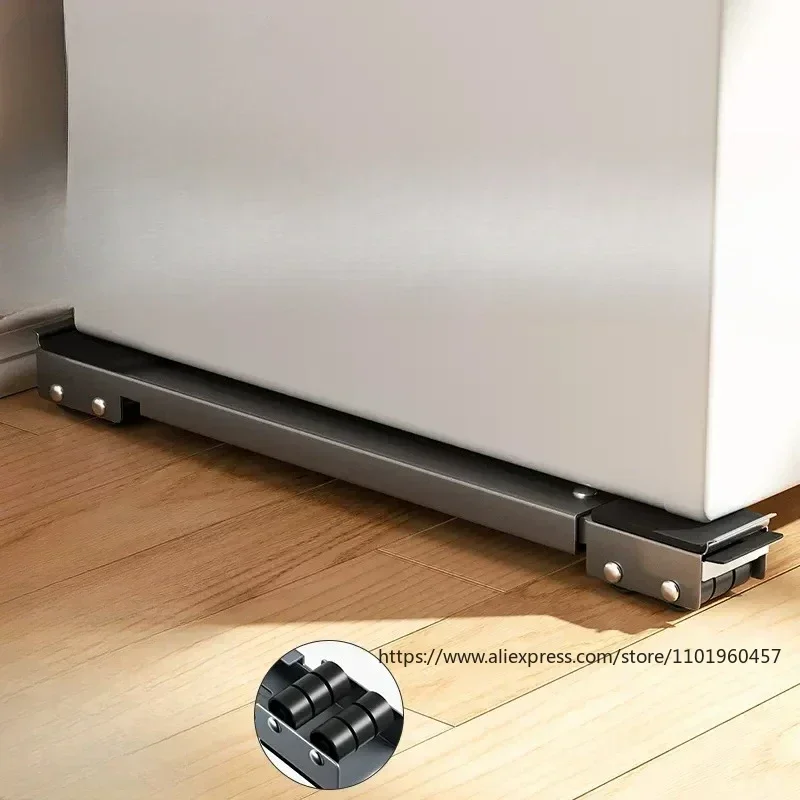 Rails with Wheels for Washing Machine Support Stand Movable Adjustable ...
