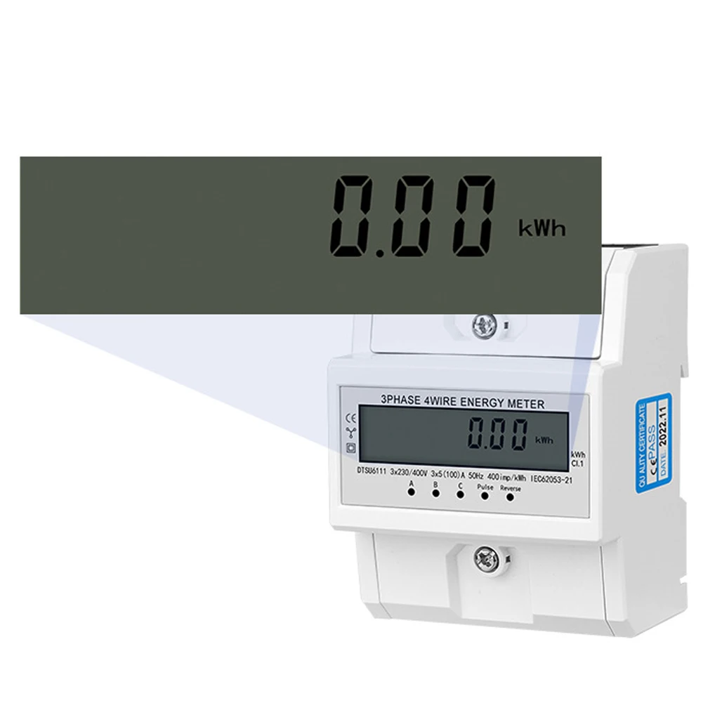 3-Phase-4-Wire-Din-Rail-Electric-Meter-3x120-208V-3x220-380V-3x230-400V ...
