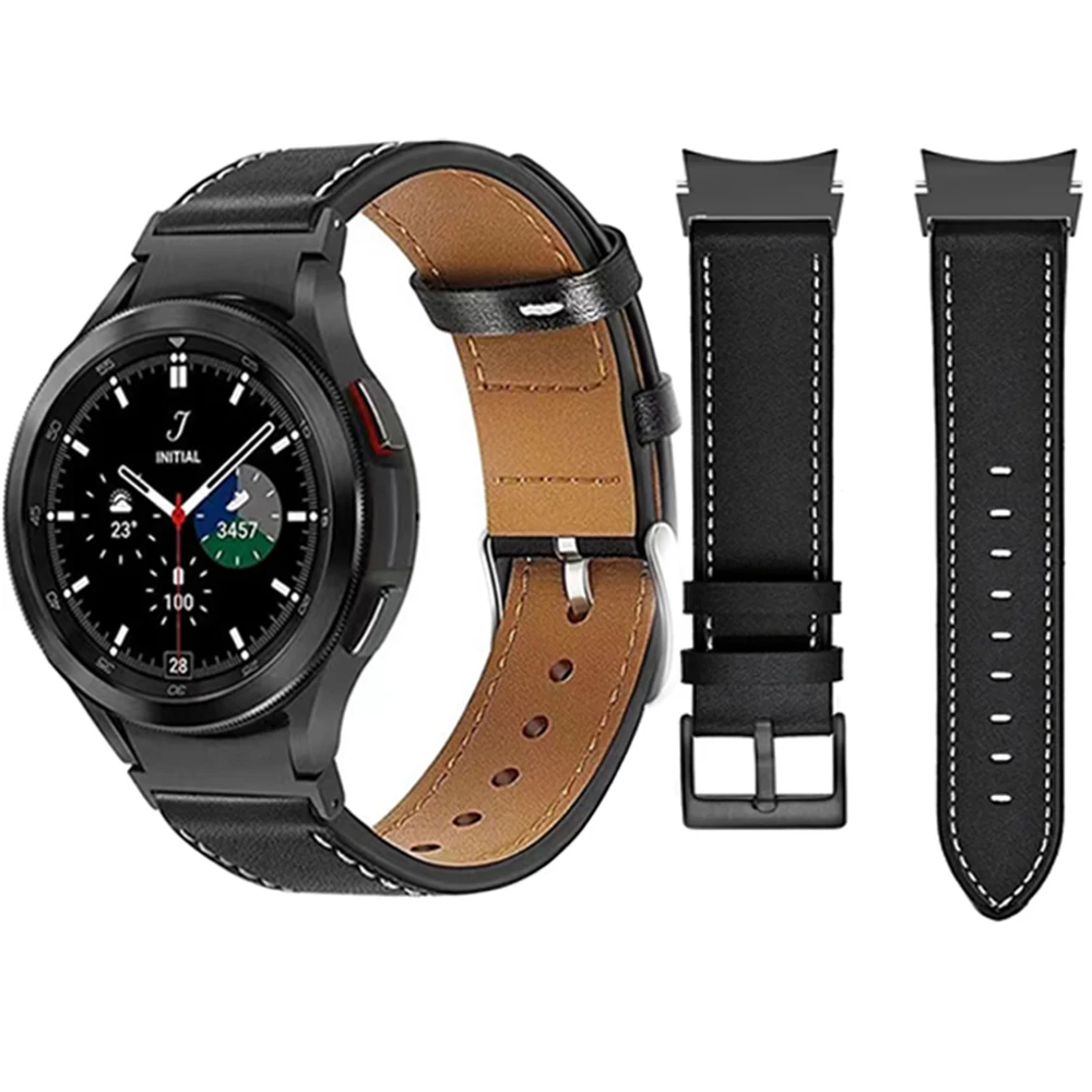 Leather-Watch-Straps-For-Samsung-Galaxy-Watch-5-Pro-45mm-44mm-40mm ...
