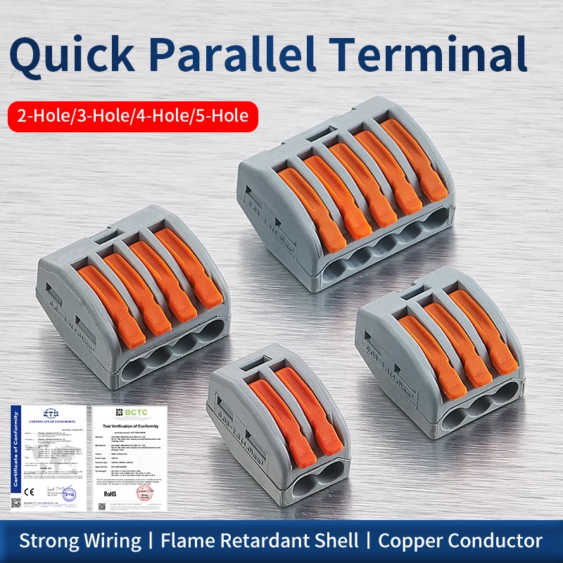 JINH-50-Pcs-CMK-41-Lever-Wire-Quick-Connectors-3-4-5-Ports-Clamp ...