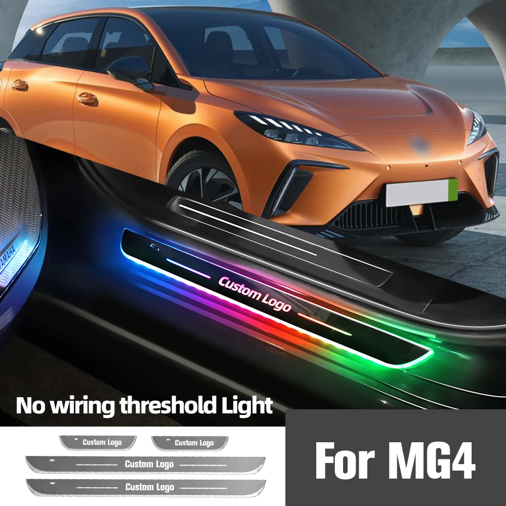 For-MG-4-MG4-2022-2024-Car-Door-Sill-Light-Customized-Logo-LED-Welcome ...
