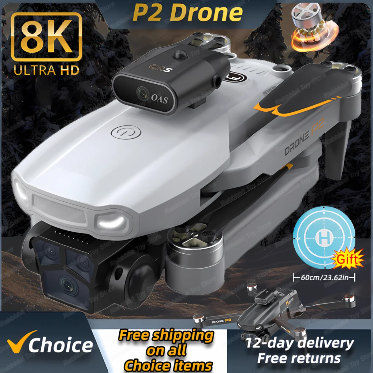 New-P2-Mini-Drone-8k-Profesional-4K-HD-Camera-Obstacle-Avoidance-Aerial ...