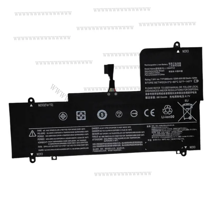 HD 7.64V 53Wh New Laptop Battery L15M4PC2 L15L4PC2 for Lenovo Yoga 710 ...