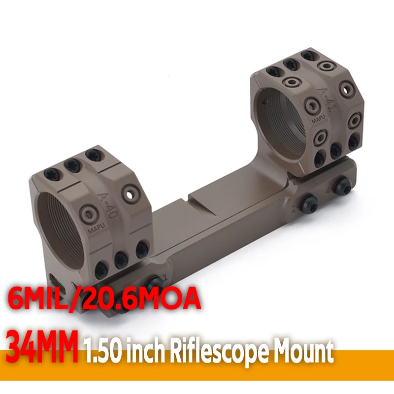 6-MIL-20-6MOA-Scope-Rings-1-54-inch-for-1913-Picatinny-Rails-AR15-M4 ...
