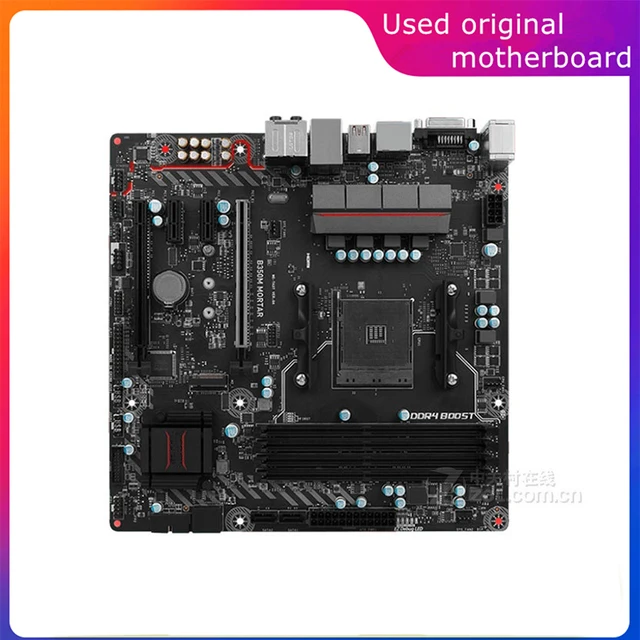 중고 AM4, AMD B350 B350M MORTAR 컴퓨터 마더보드