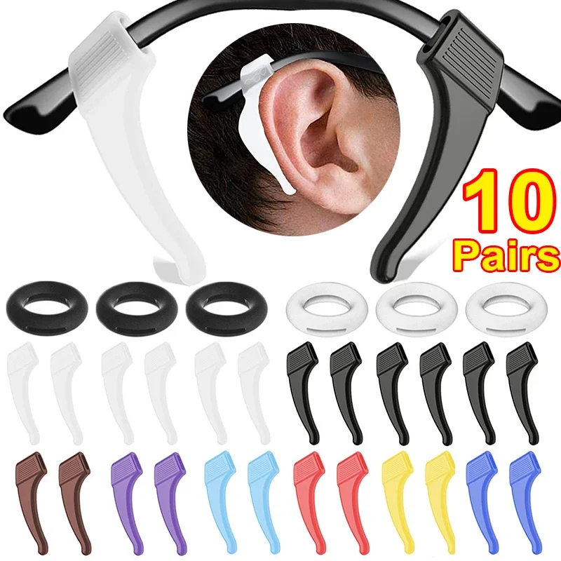 Silicone-Anti-slip-Ear-Hook-Glasses-Leg-Ear-Sleeve-Bracket-Fastener ...