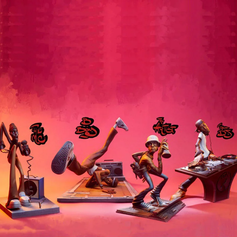 The-Elements-of-HipHop-Artist-Statue-DJ-Break-Dance-Figure-Statue-Resin ...