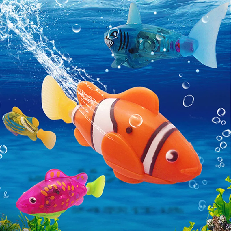 Baby-Bath-Toys-Light-Induction-Swimming-Fish-Electronic-Fish-Simulation ...