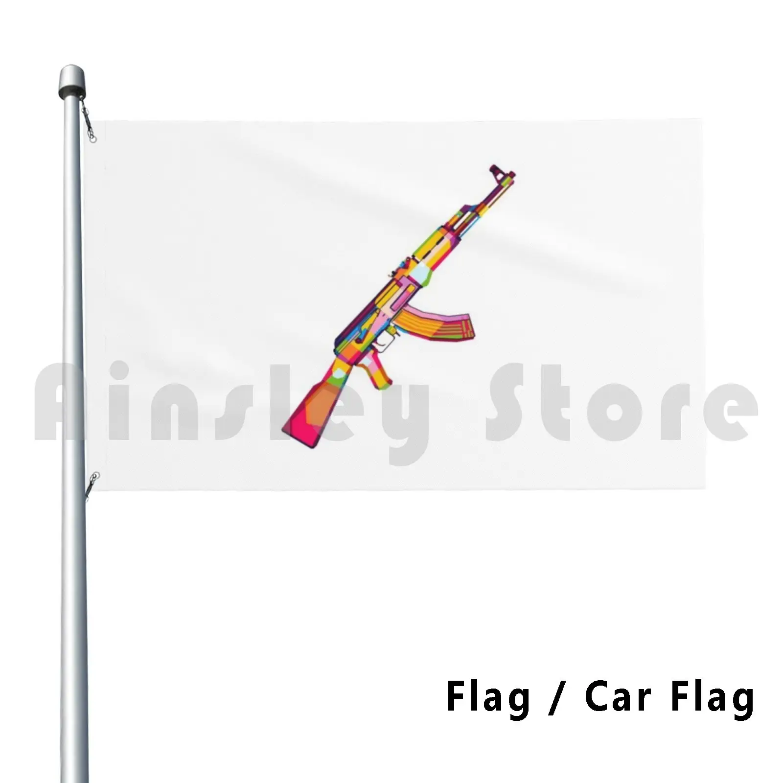 Ak47 Russian Machine Gun Outdoor Decor Flag Car Flag Ak47 Ak 47 Ak 47 ...