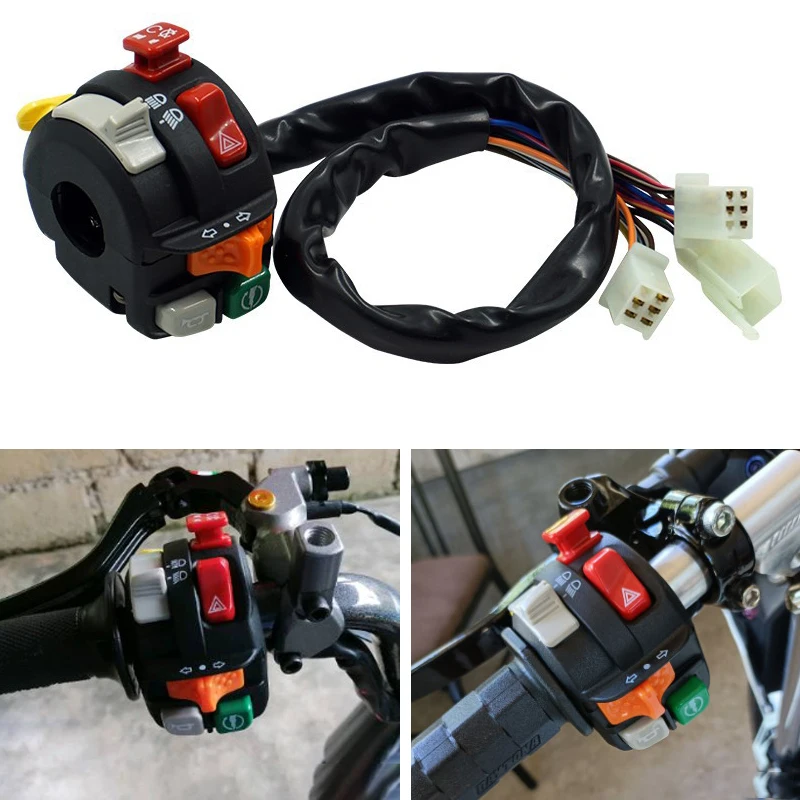 Motorcycle-7-Function-Handlebar-Switch-Modified-Switch-Headlight ...
