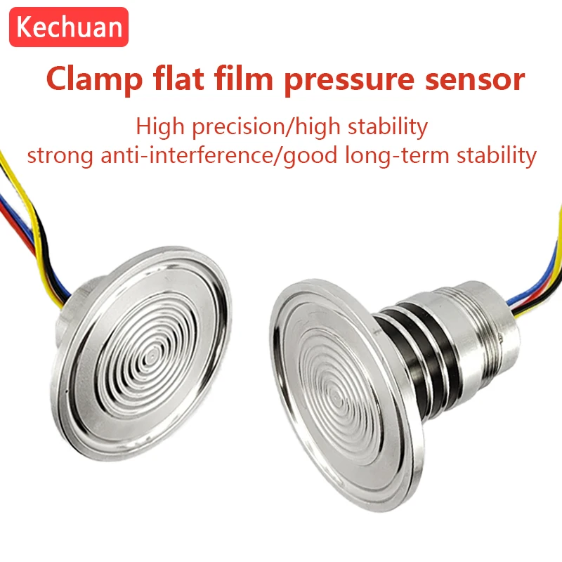 Clamp-flat-film-pressure-transmitter-sanitary-diaphragm-pressure-level ...