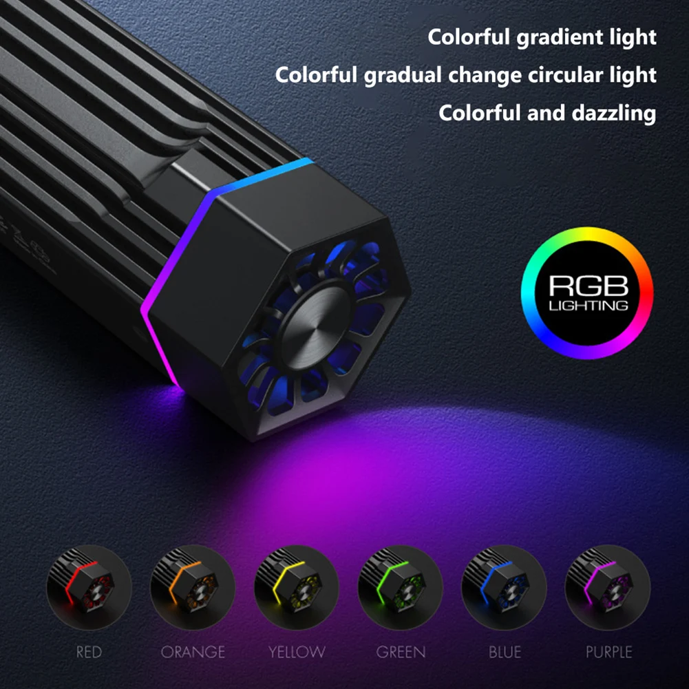 RGB M.2 NVMe Enclosure M.2 NVME PCI E to USB3.1 Gen2 Type C 10Gbps M2 ...