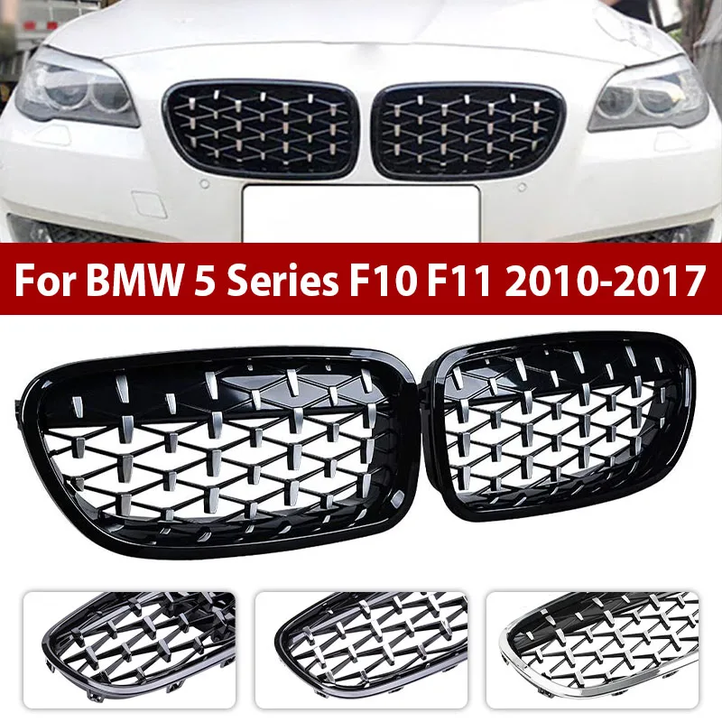 Diamond-Style-Car-Front-Grill-for-BMW-5-Series-F10-Grill-F11-F18-2010 ...
