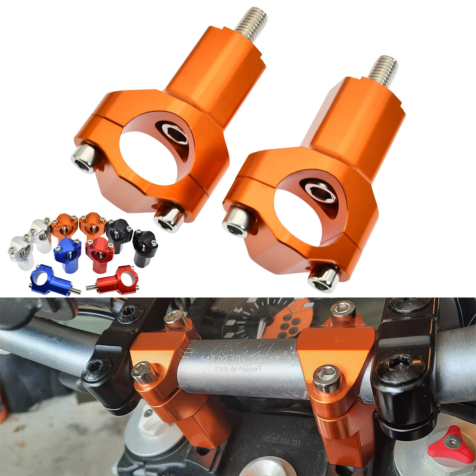 CNC-Handlebar-Riser-Clamp-For-KTM-690-SMC-690-Enduro-R-790-Adventure-R ...