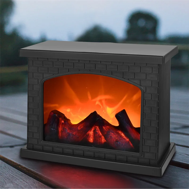LED Fireplace Flame Lantern Lamp Simulation Flame Effect Flameless ...