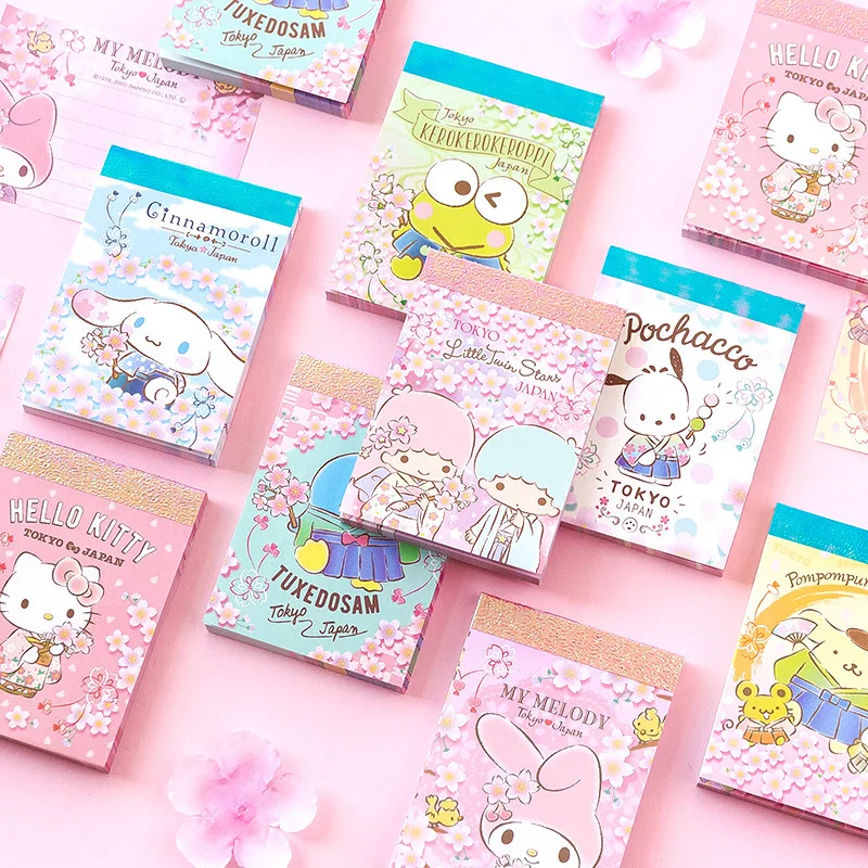 Mini-Sanrio-Kuromi-Melody-Cinnamoroll-Cartoon-Color-Pages-Memo-Notepad ...