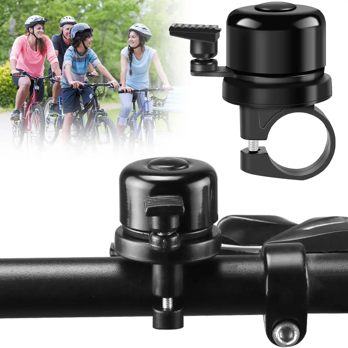 Bicycle-Bell-Horn-AirTag-Anti-theft-Classic-Bike-Alarm-Bell-Warning ...