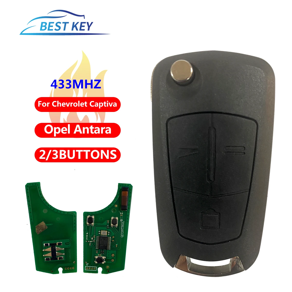 BEST-KEY-Flip-Remote-Car-KeyFor-Opel-Vauxhall-Astra-H-2004-2009-Zafira ...
