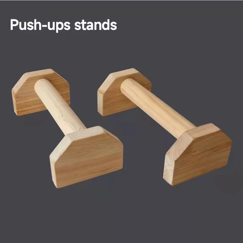 Push ups Stands Environmental Conservation Gym Equipment Wooden Fitness ...