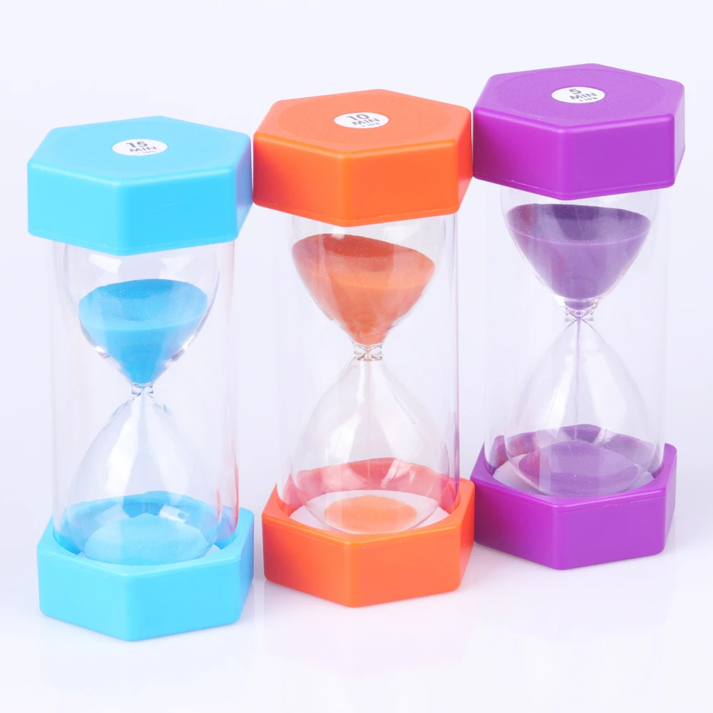 5-10Minutes-Hexagonal-Hourglass-Drop-Resistance-Sand-Clock-Game-Kid ...