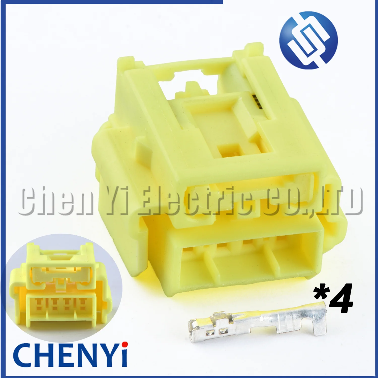 Yellow 4 Pin Female Automobile Connector Airbag Plug Clock Spring ...
