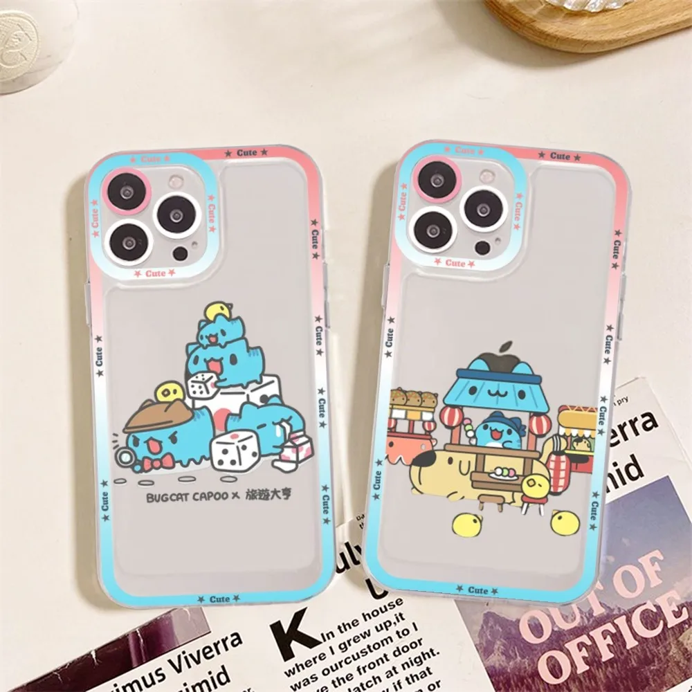 Cute-Bugcat-Capoo-Cartoon-Phone-Case-For-IPhone-15-13-14-Pro-Max-XS-XR ...