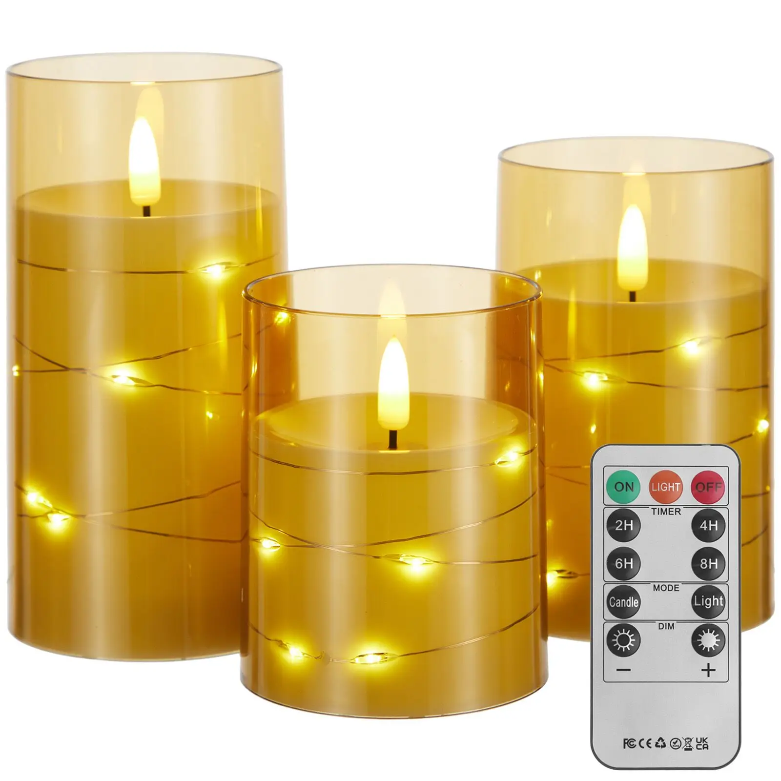 Flameless-LED-Candles-w-Remote-3D-Flickering-Candle-f-Romantic-Ambiance ...