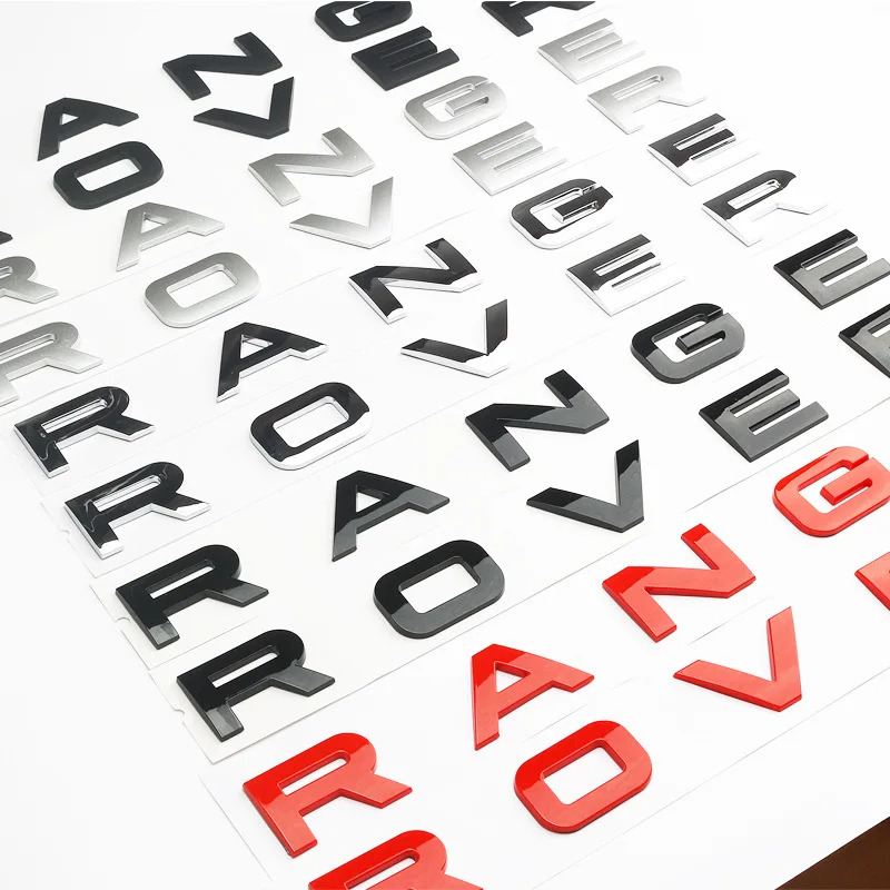 3d-ABS-Logotipo-Range-Rover-Letras-Emblema-Adesivo-Cap-Dianteiro-Do ...