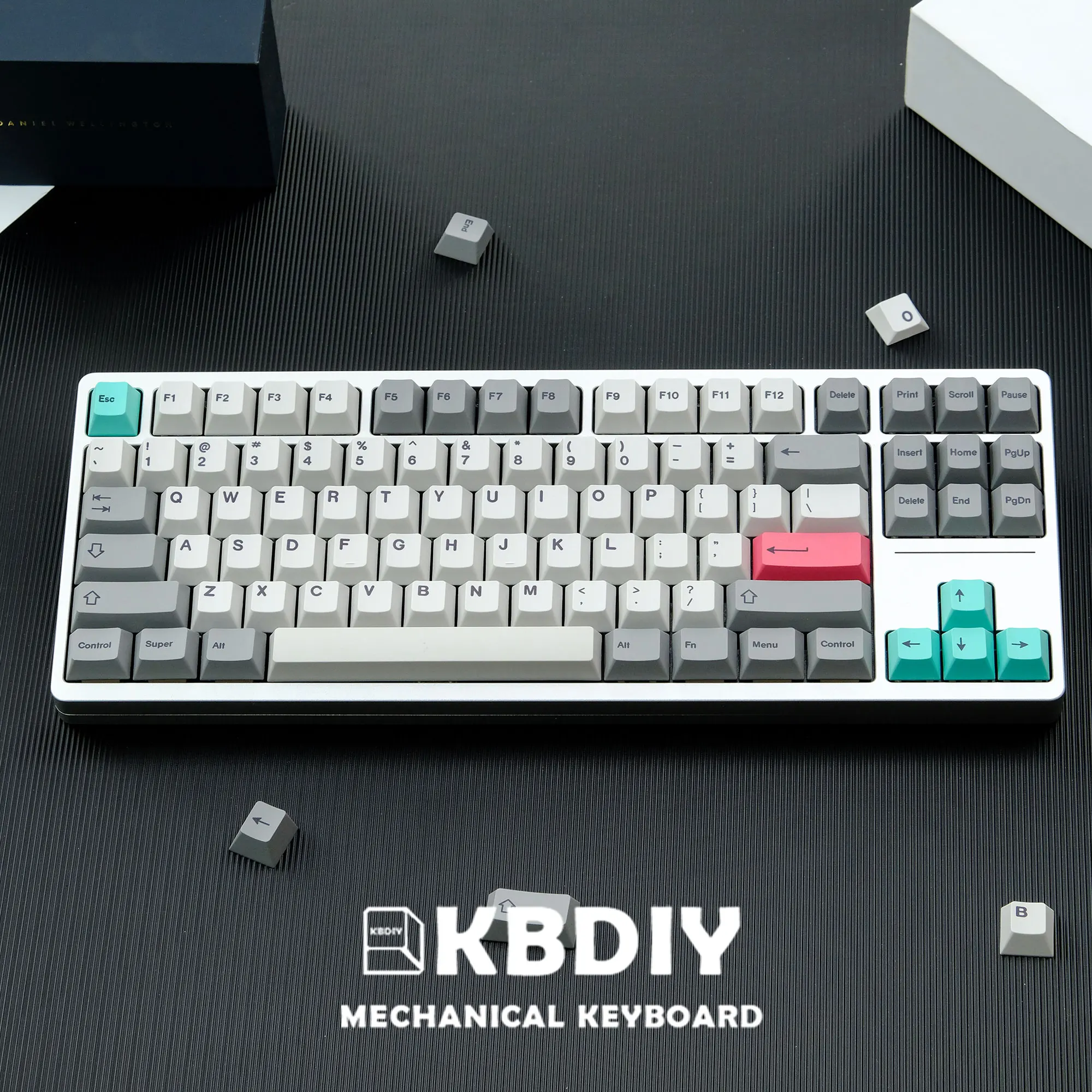 KBDiy 맞춤형 기계식 키보드용 GMK 키캡, DYE-SUB PBT 키캡, GMK 9009 모던 돌치 라이트 레트로 체리 ...
