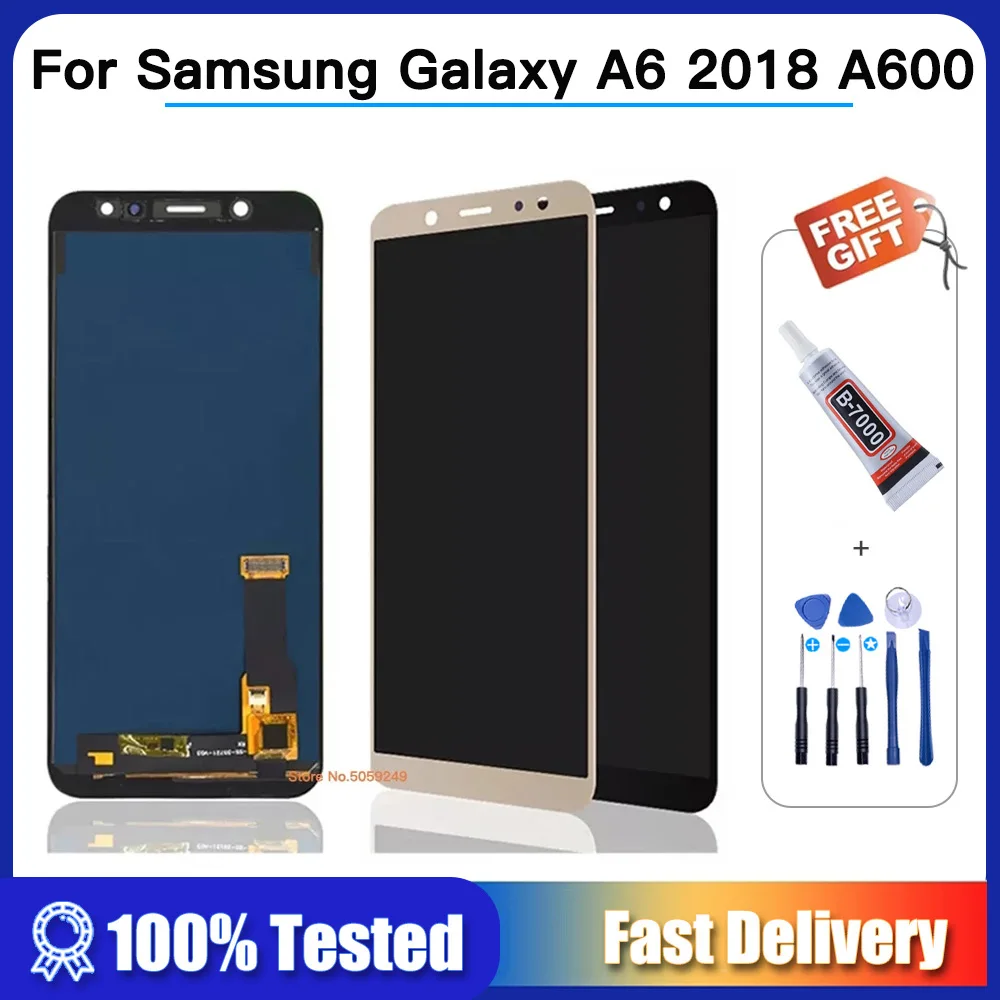 100-Tested-5-6-LCD-For-SAMSUNG-Galaxy-A6-2018-A600-LCD-Display-Touch ...