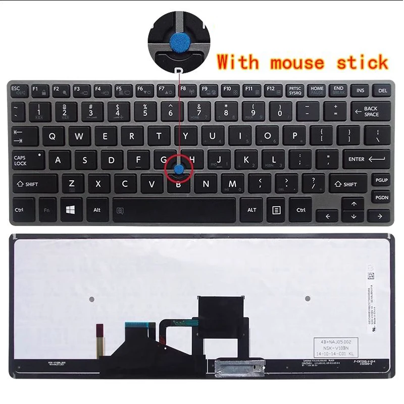 Keyboard-for-Toshiba-Tecra-z40-a-119-z40-a-16q-z40-a-17j-nsk-v20bn ...