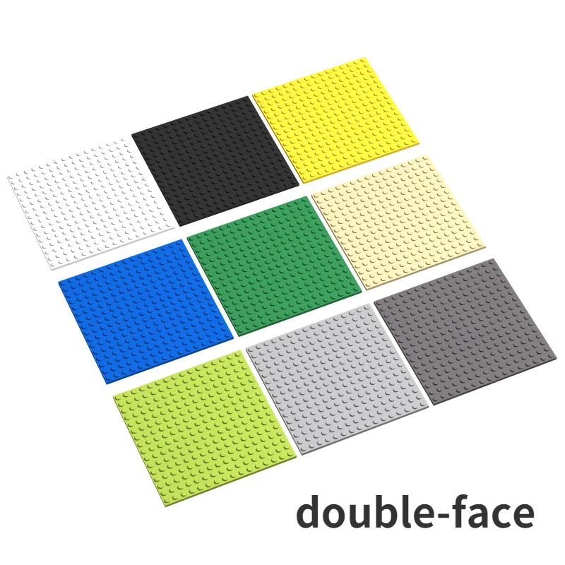 2pcs Small particle building block base plate 16x16 dots double side ...