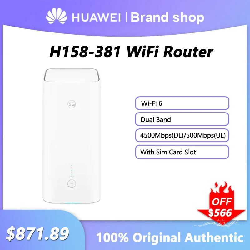 Original-Huawei-5G-CPE-PRO-5-Router-H158-381-WiFi-6-7200Mbps-Dual-Band ...
