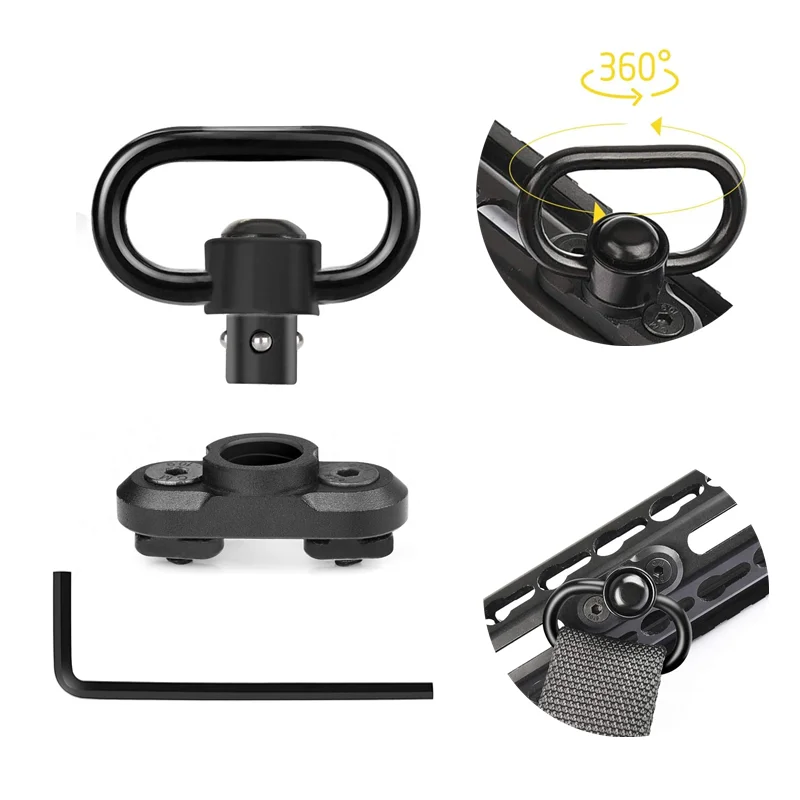 Mlok QD Sling Swivel Mount with 1.25 Inch Quick Detach Buckle Push ...